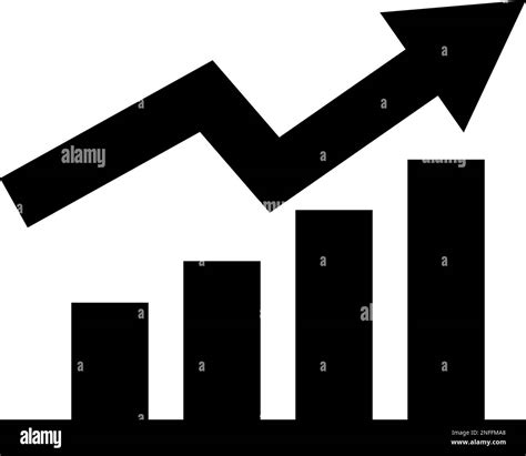 bar graph and arrow silhouette icon sales and analysis data editable