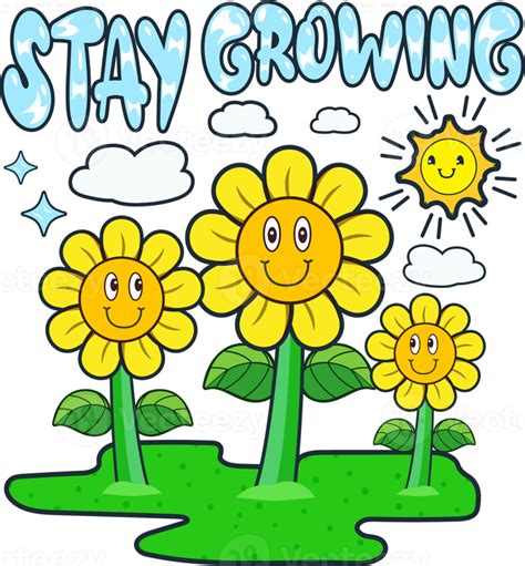 Stay Growing Typography Illustration 18973356 Png