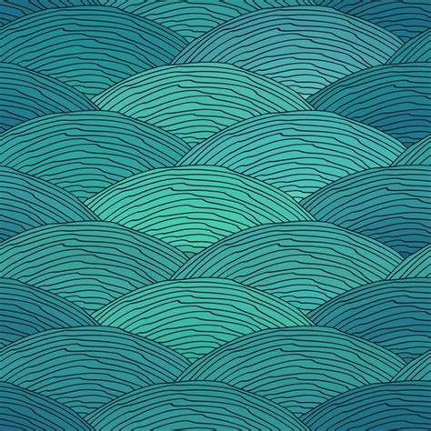 Seamless Pattern With Abstract Doodle Wavy Scale Texture Stock Vector By IreneArt 51622263