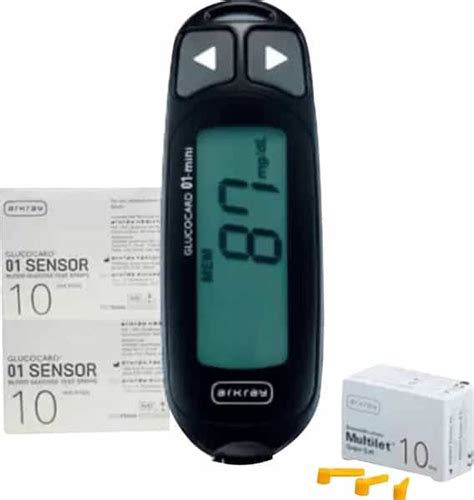 Mini Glucometer Black Arkray Max Glucocard 01 Varrada Healthcare