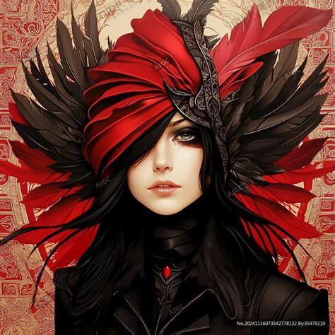 Ai创作图游戏头像 大祭司奥古都头像 伊西斯祭司头像 安提诺斯头像 Cg头像 赤色头像 哥特风艺术背景 欧美风人物 头像源码 帅气头像设计 神秘暗黑风格 戴头饰女子头像 伊西斯头像 游戏战队