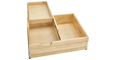Rev A Shelf 4WTCDD 724FLSC 1 Wood Classics 21 Deep Tiered Kitchen Organizer Drawer With Soft