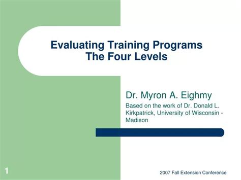 Ppt Evaluating Training Programs The Four Levels Powerpoint