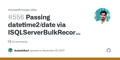 Passing Datetime2date Via Isqlserverbulkrecord Is Throwing Exception · Issue 556 · Microsoft