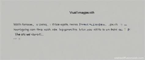 Visual Text Image Stable Diffusion Online