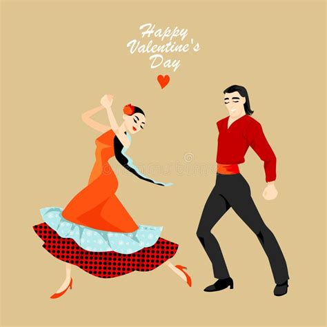 Tango Di Dancing Delle Coppie Illustrazione Vettoriale Illustrazione Di Amore Passione 97996395