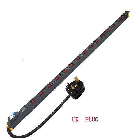 Pdu Power Distribution Unit 2 17 Output Universal Socket Independent Control Switch Uk Plug 3m