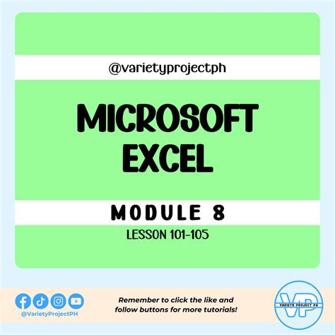 Free Excel Tutorials Module 8 Basic Variety Project Ph