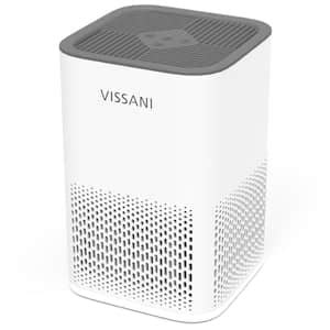 Vissani Hepa 3 Stage Air Purifier For Small Room 130 Sq Ft In White