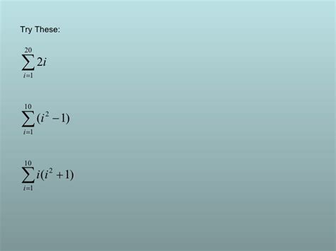 Sigma Notation Examples Ionmyte