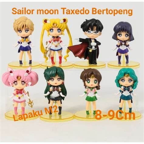 Jual Action Figure Sailor Moon Taxedo Bertopeng Set Isi 8pcs Shopee Indonesia