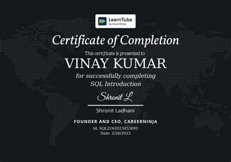 vinay kumar on linkedin excited to share that i have earned my sql