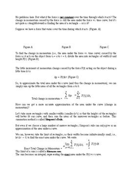 Integrals In AP C Physics Impulse And Work By Viveiros Science TPT