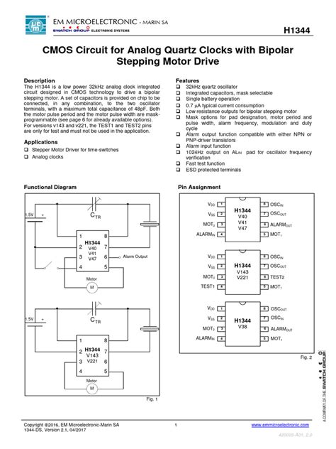 Circuit For Analog Quartz Clocks With Bipolar Pdf Bipolar Junction Transistor Electronic