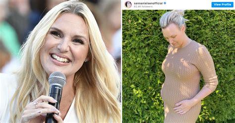 Stora Bebislyckan Sanna Nielsen är Gravid Väntar Sitt Första Barn
