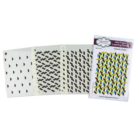 Creative Expressions Chaotic Order Mini Triple Layering Stencil 4 In X