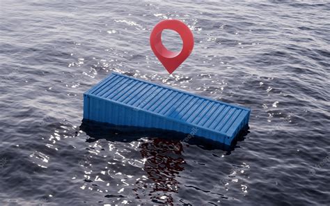 Premium Photo Cargo Container Floating In The Ocean 3d Rendering
