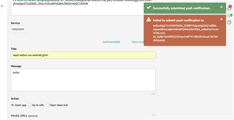 amazon web services pinpoint is not delivering push notification on