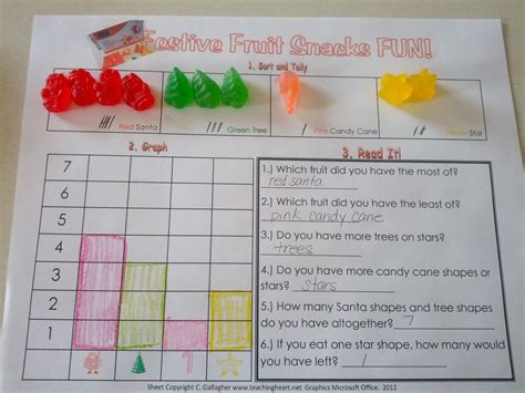 festive fruit snacks sorting and graphing teaching heart blog