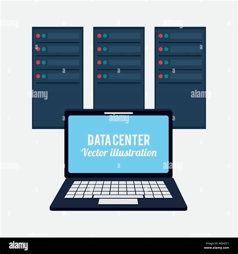 laptop data center system developer stock vector image and art alamy