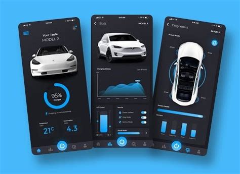 Tesla Model X Flutter Mobile App