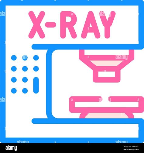X Ray Electronic Equipment Color Icon Vector X Ray Electronic Equipment Sign Isolated Symbol