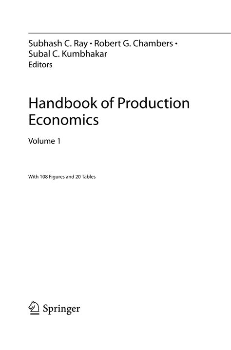 Pdf Stochastic Frontier Analysis Foundations And Advances I