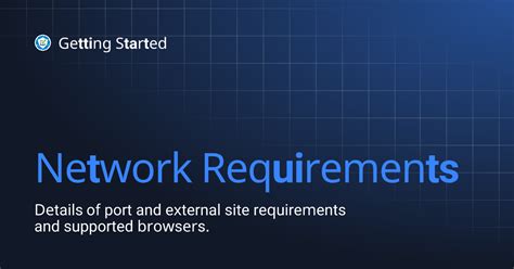 Insights Network Requirements Getting Started