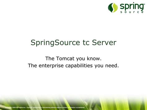 Ppt Springsource Tc Server Powerpoint Presentation Free Download
