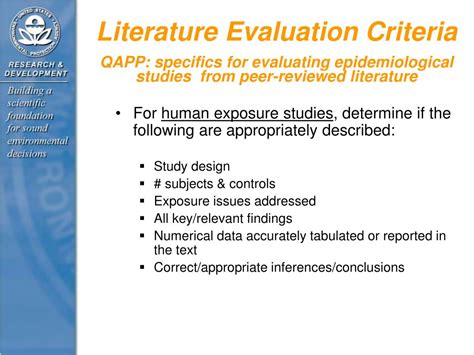 Ppt Evaluating Secondary Data For Use In Chemical Risk Assessments Powerpoint Presentation