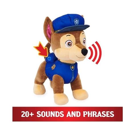 Paw Patrol Talking Chase 12 Inch Tall Interactive Plush Toys With