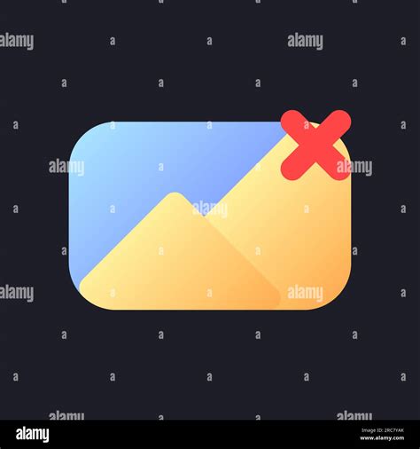 Remove Photo File Flat Gradient Fill Ui Icon For Dark Theme Stock