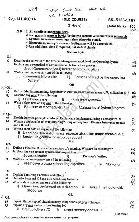 Operating Systems And Linux 2010 2011 Bsc Computer Science Idol