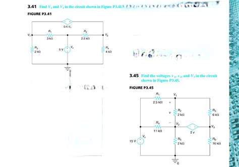 Solved 349 Find V1 And V2 In The Circuit Shown In Figure