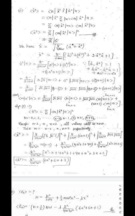 Problem 415 A Calculate The Expectation Value Of The Operator X In
