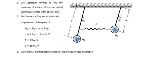 Solved 1 Use Lagrange S Method To Find The Equations Of Chegg Com