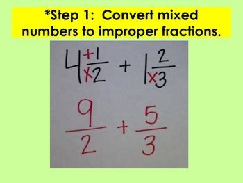 Adding And Subtracting Mixed Numbers PowerPoint TpT