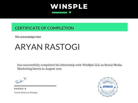 aryan rastogi on linkedin thankyou like intern2022 internship2022 winsple intern internship…