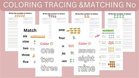 Illustrative Handwriting Matching And Coloring Numbers 1 To 10 19 English Worksheet Made By