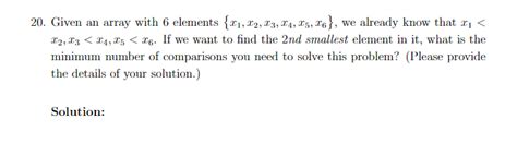 Solved 20 Given An Array With 6 Elements