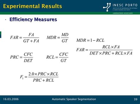 Speaker Segmentation 2006 Ppt