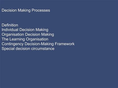 Ppt Decision Making Processes Powerpoint Presentation Free Download Id 684907