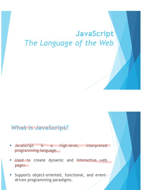 Unit 1 Overview Of Javascript Pdf Java Script World Wide Web