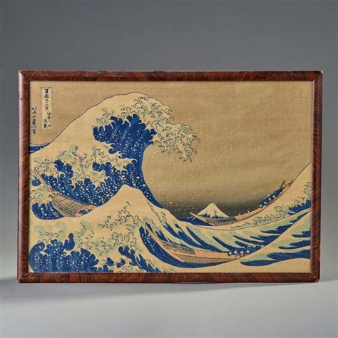 At Auction Japanese Woodblock Print Hokusai The Great Wave