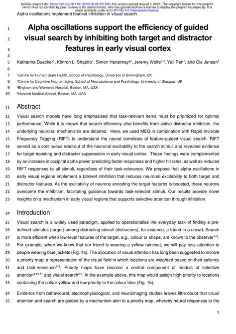Pdf Alpha Oscillations Support The Efficiency Of Guided Visual Search By Inhibiting Both