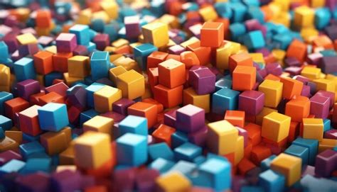 premium photo a pile of colorful cubes in a pile of cubes