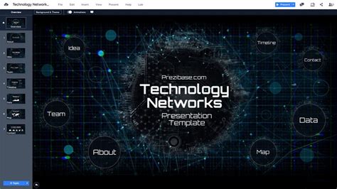 Technology Networks Prezi Template Prezibase
