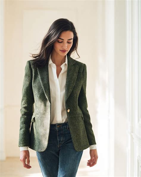 Tweed Herringbone Suit Women