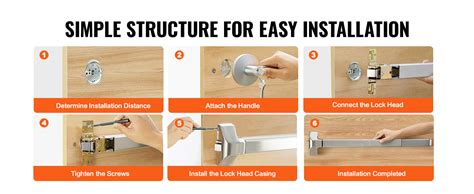 VEVOR Door Push Bar Panic Exit Device Stainless Steel Commercial