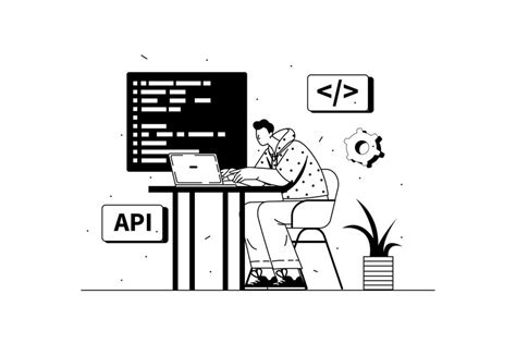 Premium Vector Programming Concept With People Scene In The Flat Line Cartoon Design A